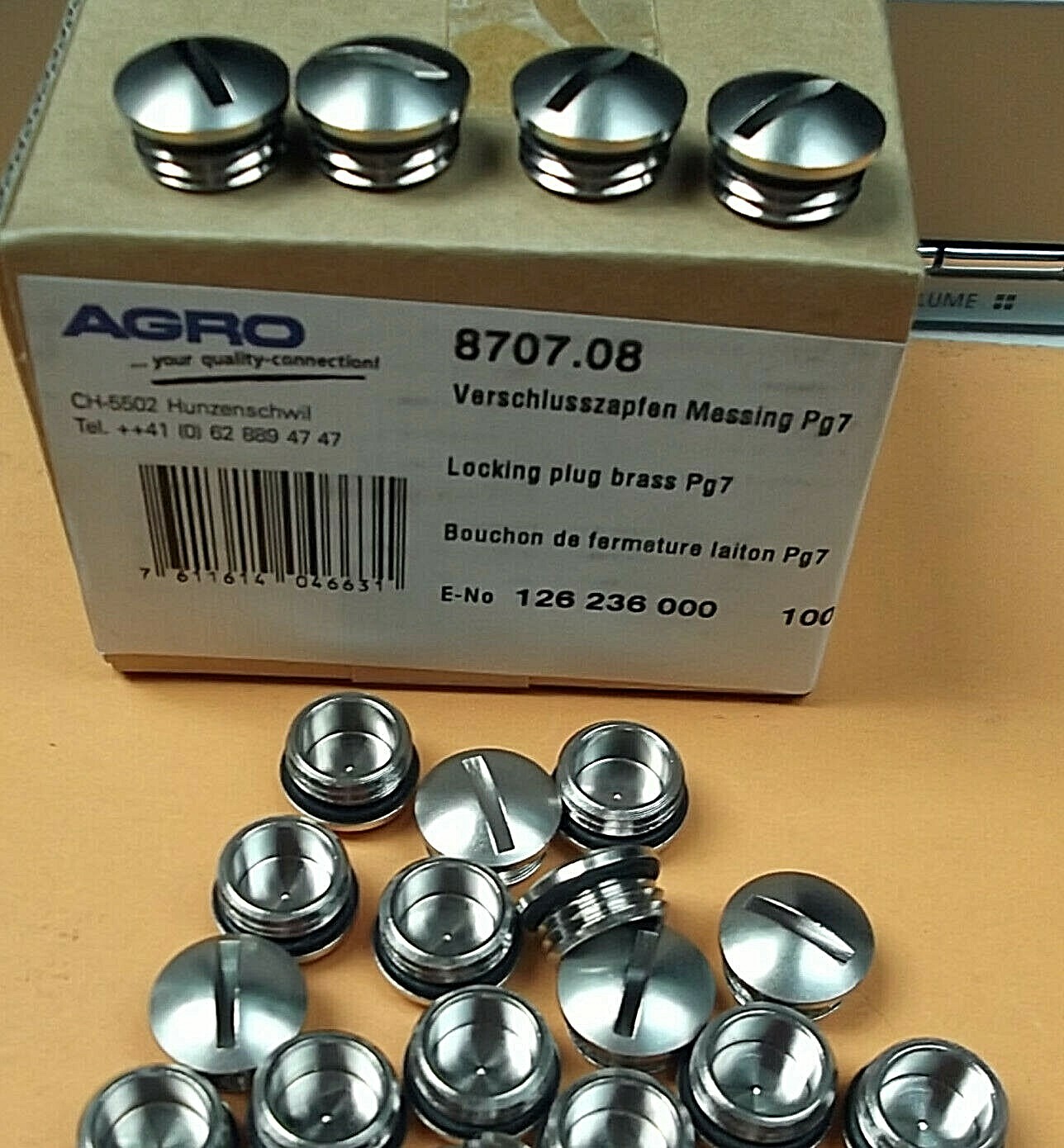 Blanking Plug 8710-08 Nickel Brass Plate M10 10mm Locking Hole Blank ...