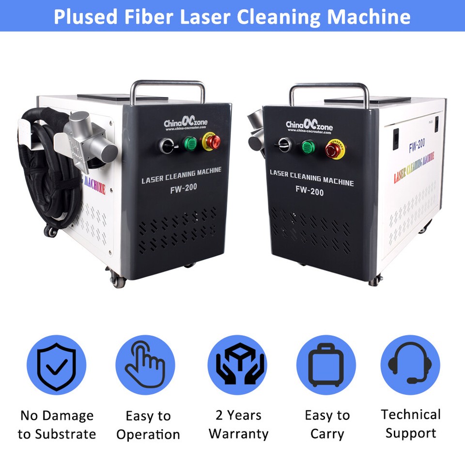 300W Pulsed Laser Cleaning Machine Portable Laser Rust Remover For ...