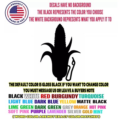 Car window decal truck outdoor sticker corn gas e85 race fuel runs on ...