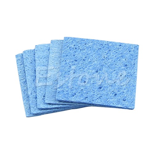 5pcs Soldering Iron Solder Tip Welding Cleaning Sponge Pads Blue Size ...