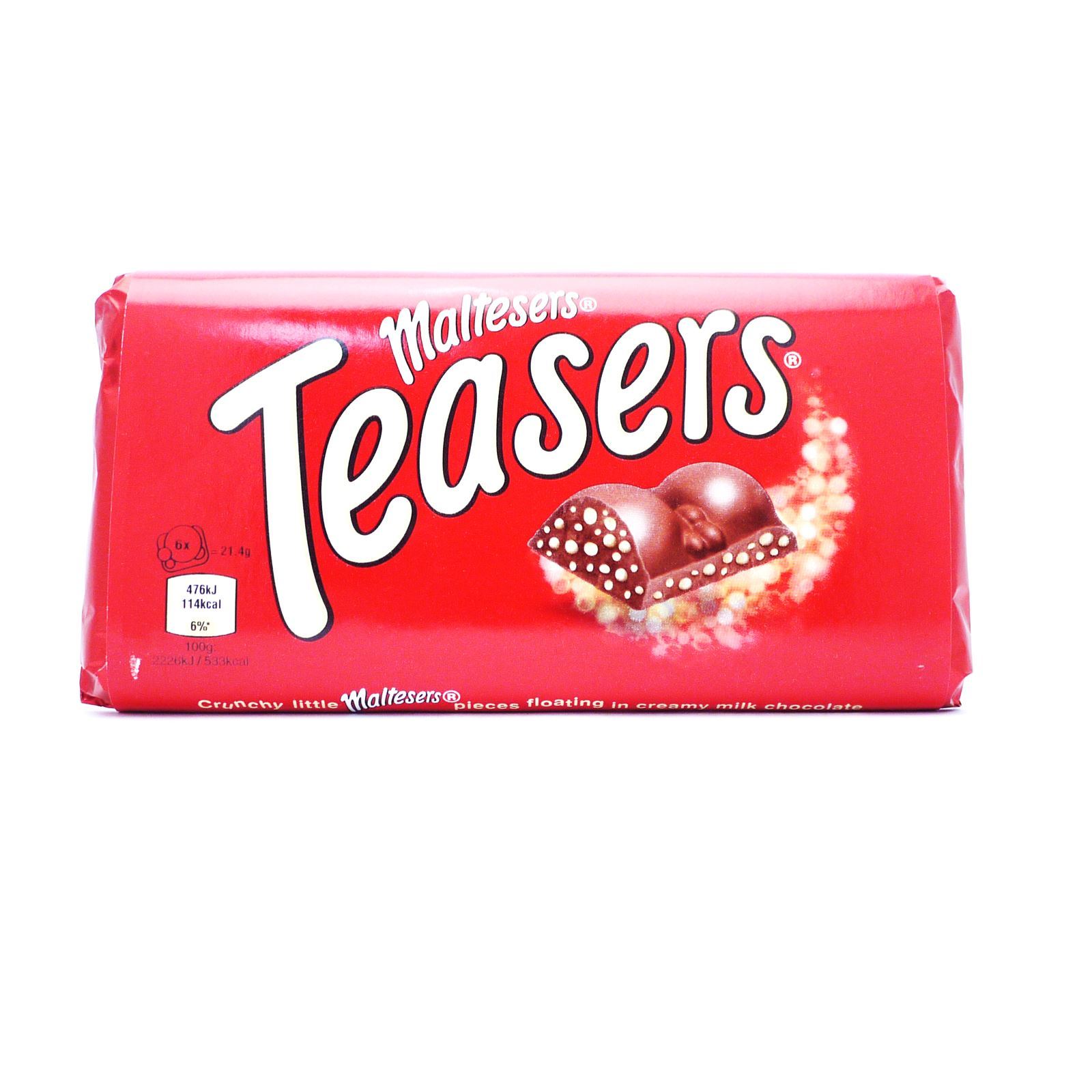 Maltesers Teasers Chocolate Bar Creamy Crunchy Honeycomb 100g (Box of ...