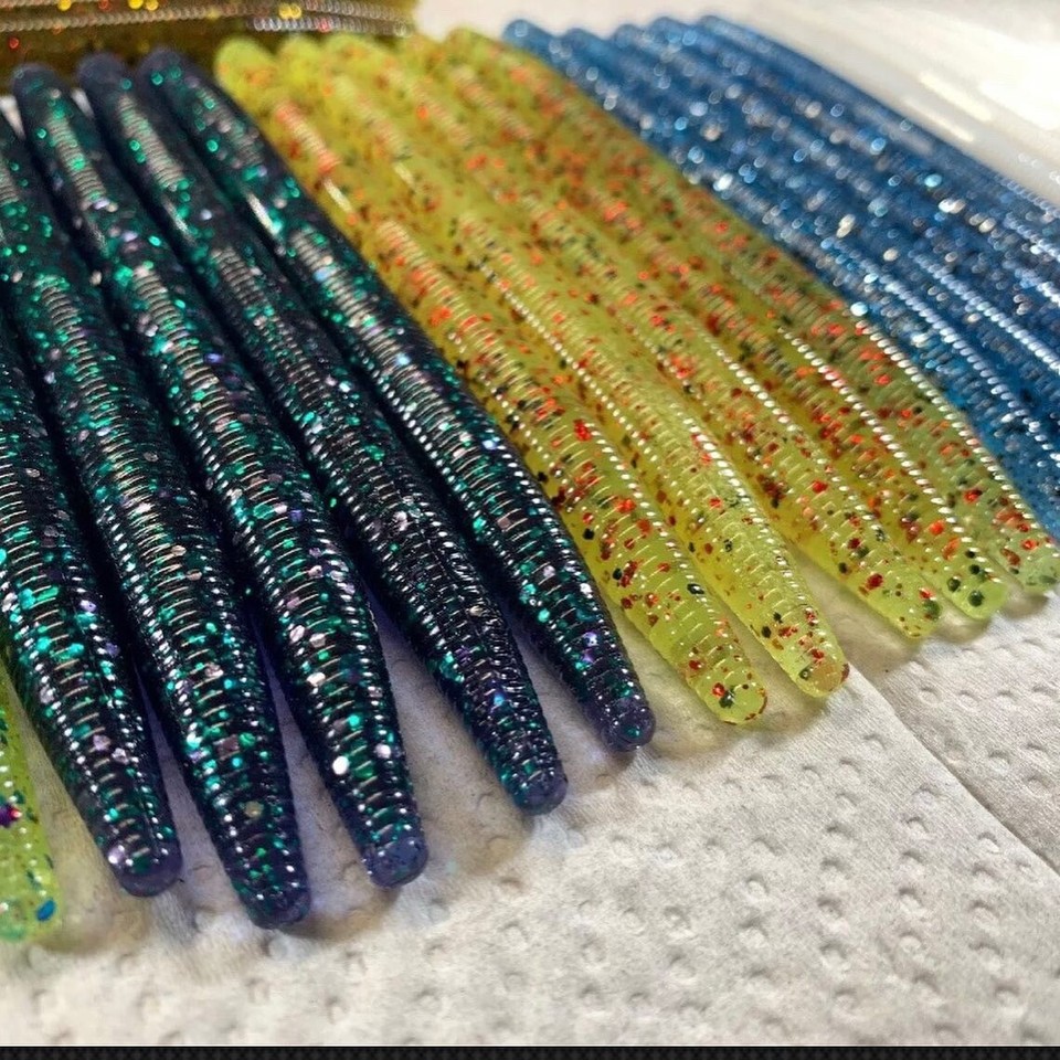 40ct 5-Inch mixed Lot Senko Style Stick Baits Soft Plastic Bass Fishing ...
