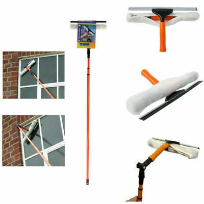 Telescopic Window Cleaner Kit 3.5 Meter Pole Cleaning Squeeze With Soft ...