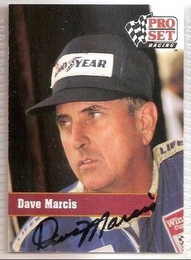 1991 DAVE MARCIS signed NASCAR PRO SET RACING CARD GOOD YEAR WINSTON ...