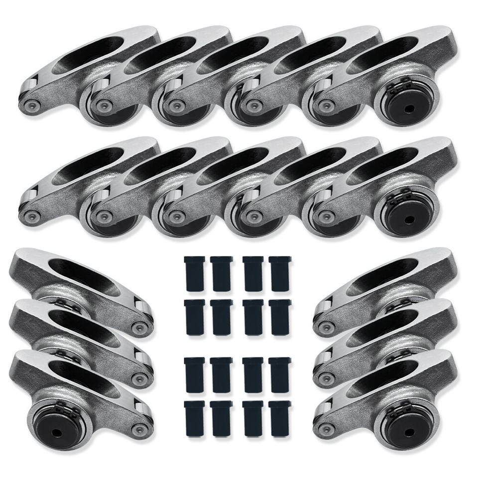 For Chevy SBC 283 350 400 1.6 Ratio 3/8" Stainless Steel Roller Rocker ...