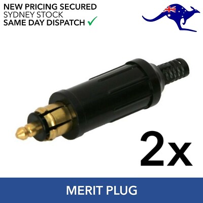2 x Merit Plug for Hella Socket Cigarette Lighter Plug 12V 24V 16A Euro ...