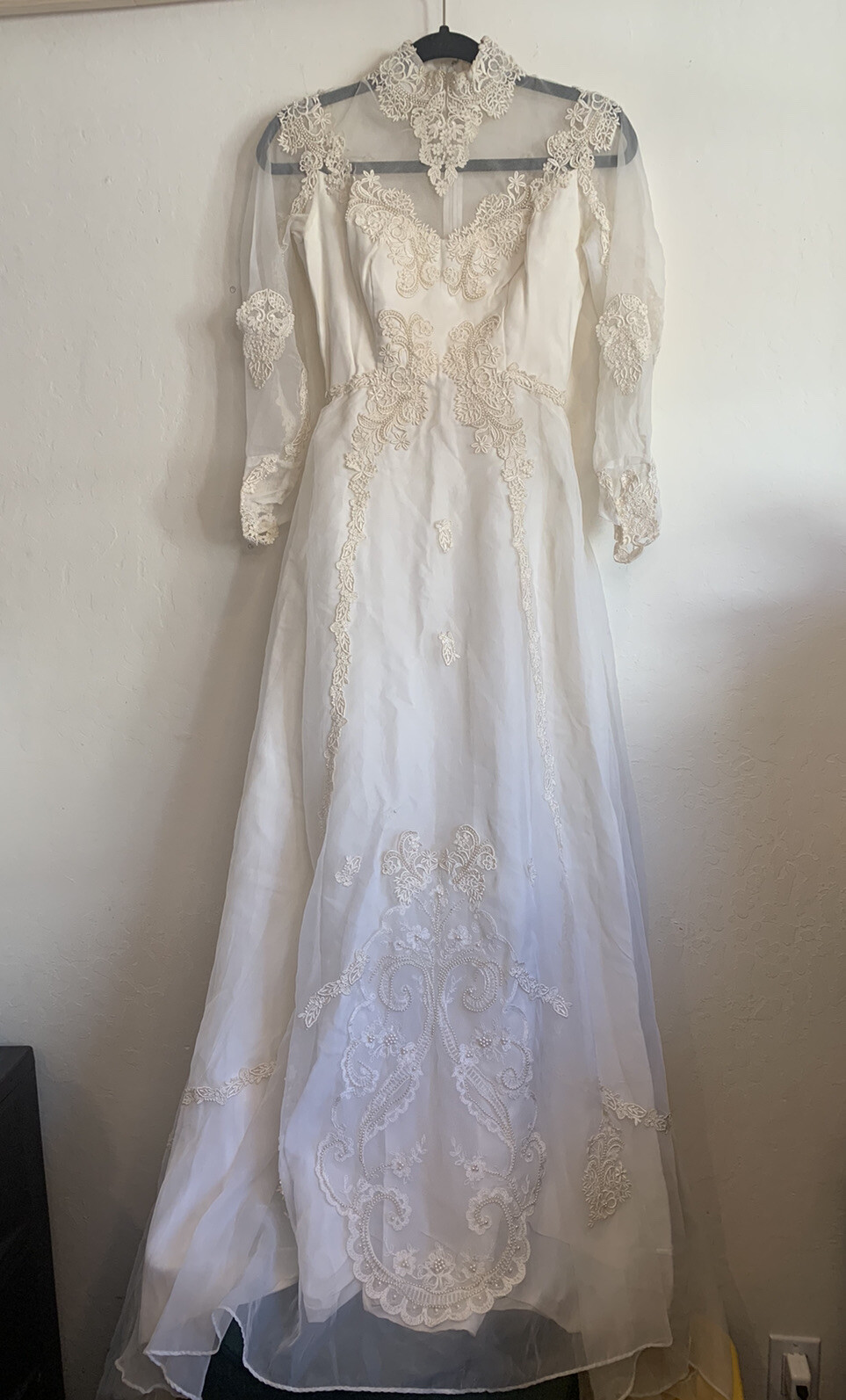 Antique Vintage Edwardian Victorian Lace Pearl Beaded… - Gem