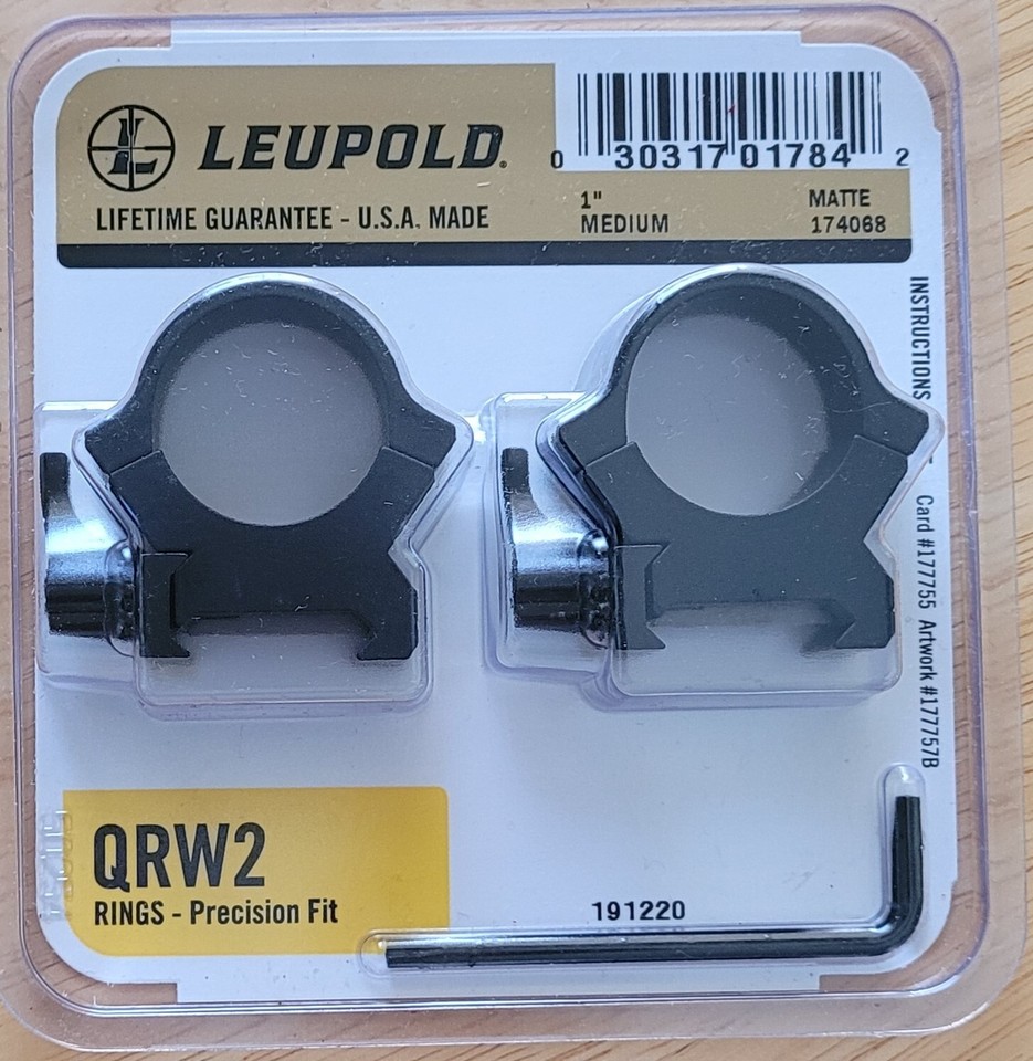 Leupold QRW2 Quick Detach Scope Rings - 174068 30317017842 | eBay