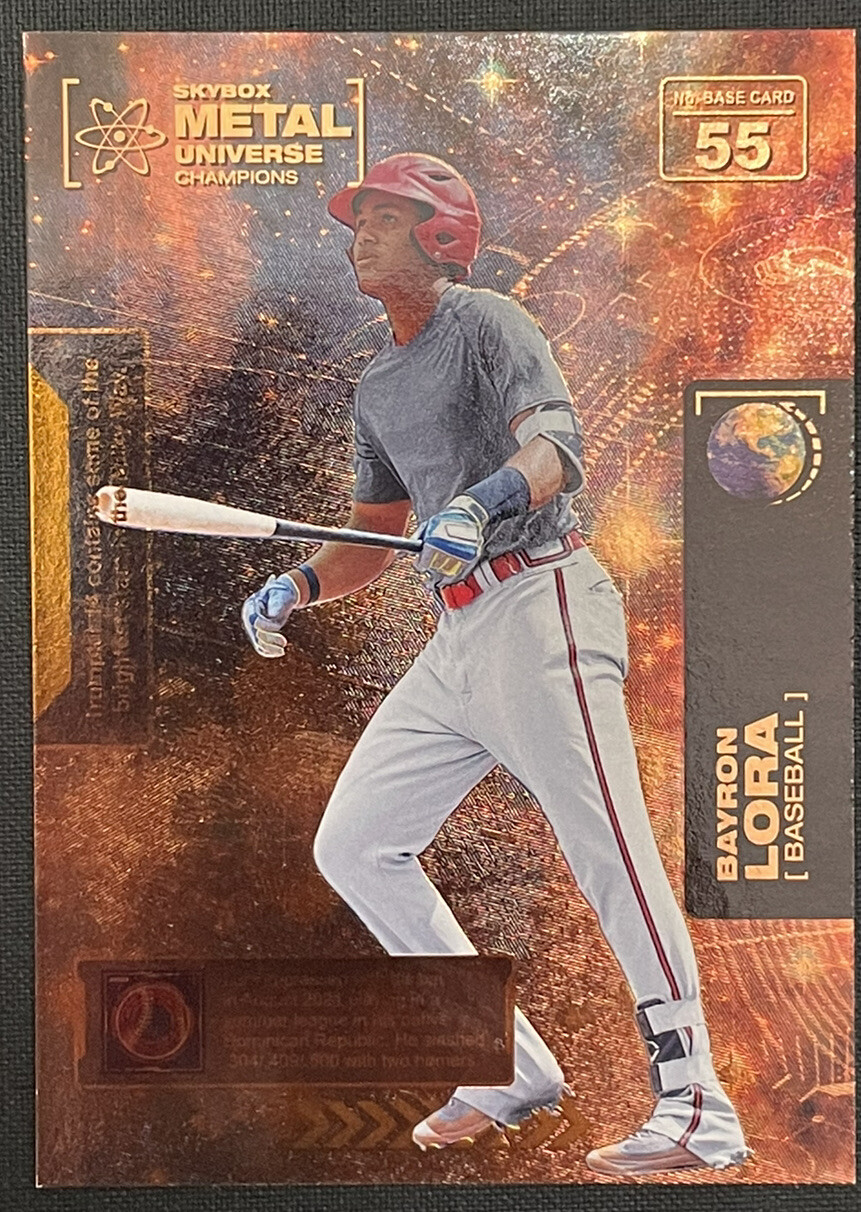 2021 Skybox Metal Universe Champions Copper #55 Bayron Lora RC Texas ...