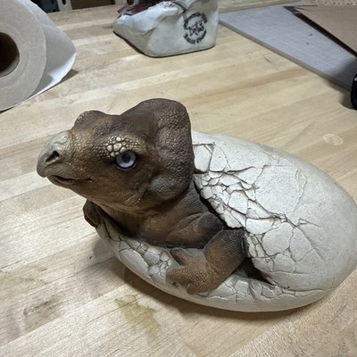 Windstone Editions Baby Protoceratops Hatching Egg Sculpture Peña ©1986 ...