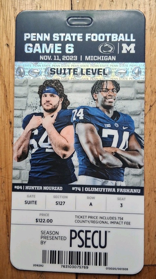 2023 Michigan Wolverines vs Penn State Football Ticket Stub Nice BET | eBay