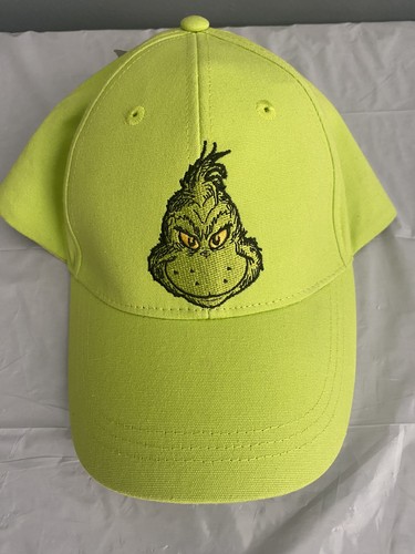 THE GRINCH Christmas Baseball Green Cap Adjustable Green Head New | eBay