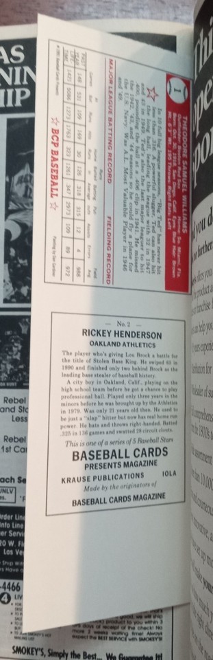 June 1991 BB Cards Presents Investor's Guide Magazine- Uncut Panels ...