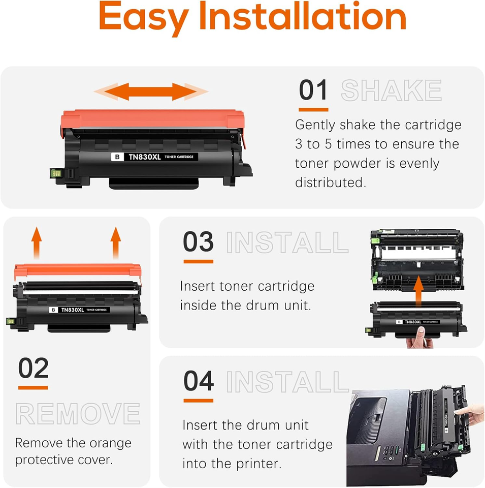 TN830XL Toner and DR830 Drum Unit Replacement for Brother TN830XL DR ...