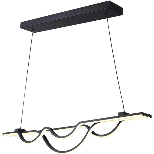 Canarm Lighting LCH261A36BK Veira LED 36 inch Black Chandelier Ceiling ...