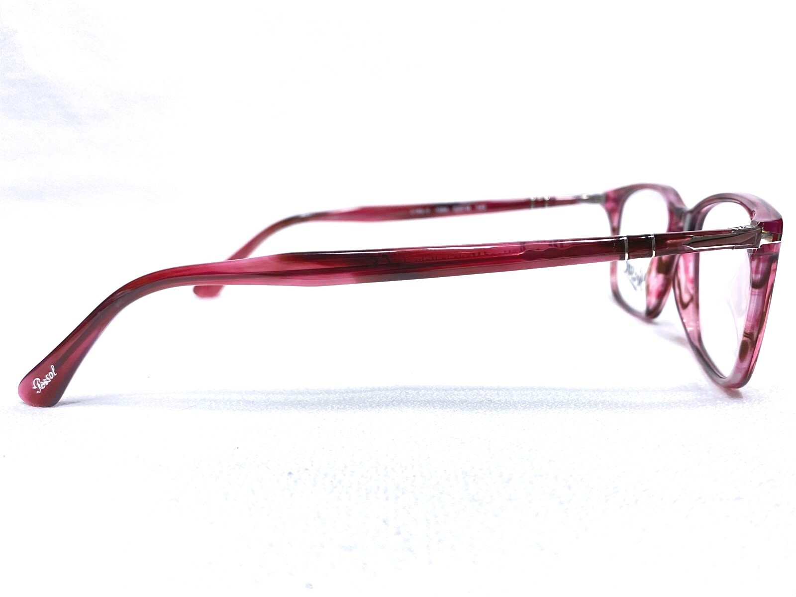 NEW Persol PO3189V 1084 Mens Striped Red Rectangle Eyeglasses Frames 53 ...