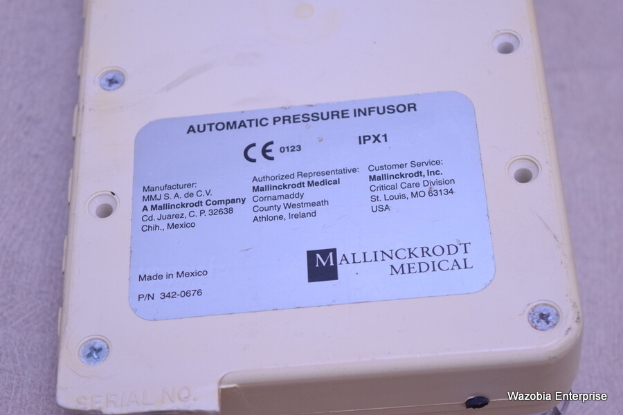 MALLINCKRODT MEDICAL AUTOMATIC PRESSURE INFUSOR MODEL AD-1000 | eBay