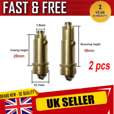 2x Basin Sink Bath M8 Replacement Waste Pop Up Click Clack Push Button ...