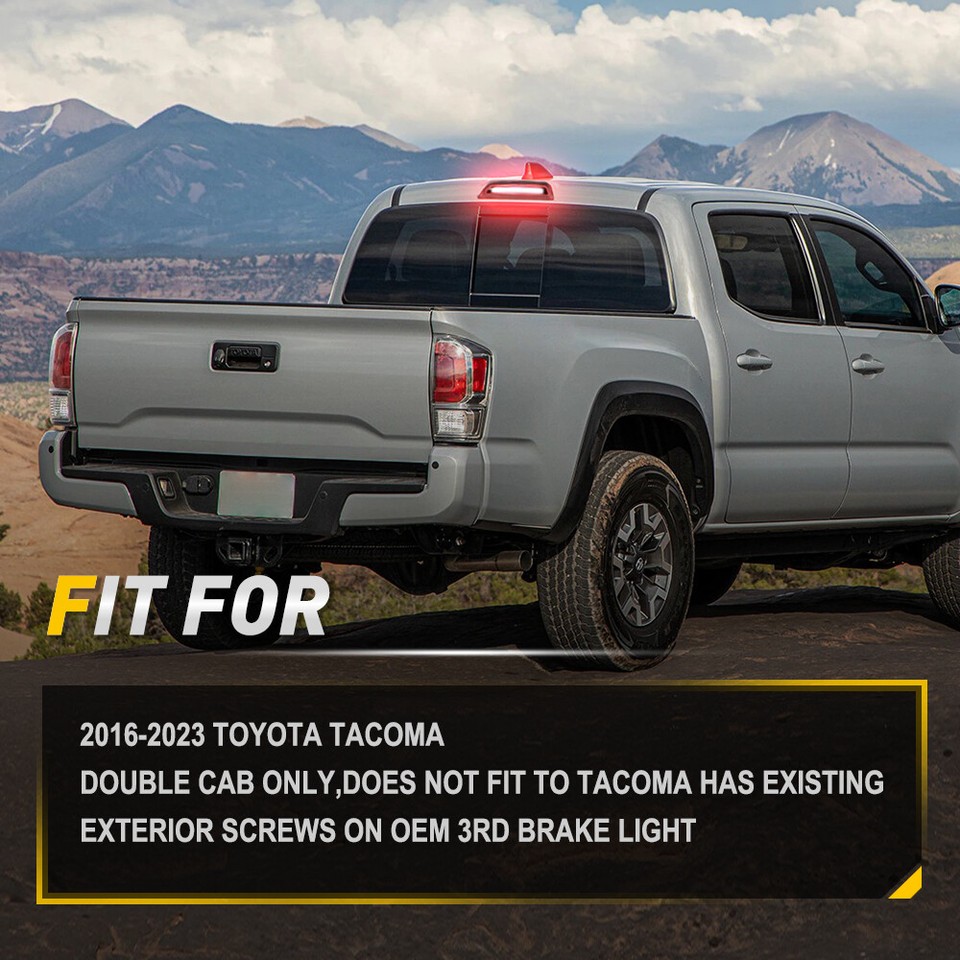US LED 3RD Tail Brake Light Cargo Smoked For Toyota Tacoma 16-2023 ...