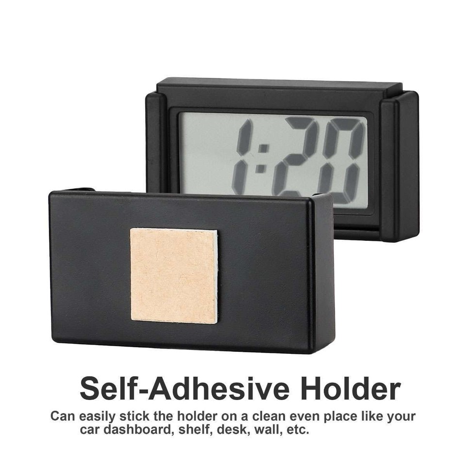 Car Dashboard Digital Clock - Small LED Clocks Vehicle Adhesive Mini ...