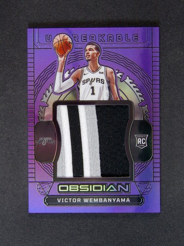 2023-24 Obsidian Victor Wembanyama Unbreakable Patch Jersey Purple ...