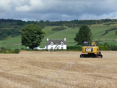 Photo 6x4 Cat asleep in a field. Dunragit This shot is of Tonnachrae ...