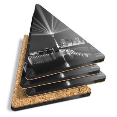 4x Triangle Coasters - BW - Rhine Harbour Germany Travel #38099 | eBay UK