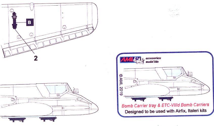 AML Models 1/72 HENSCHEL Hs-129 BOMB CARRIER TRAY & ETC-VIIId BOMB ...