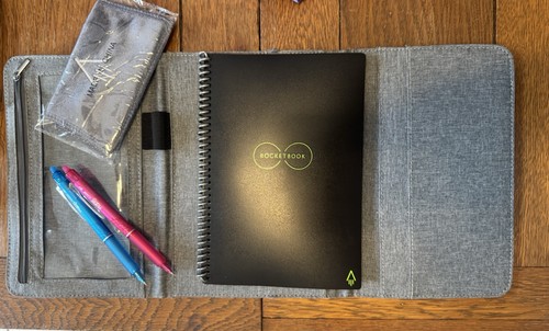NWOT Rocketbook Notebook - 2 Friction Pens and Portfolio Case | eBay