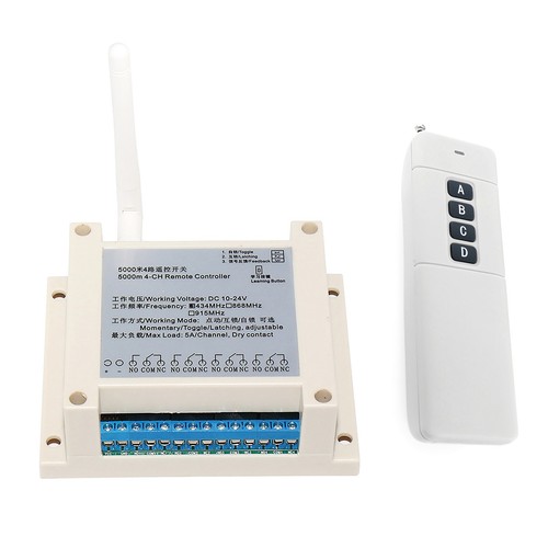 RF Technology 5000m 4CH Wireless Bidirectional FSK Remote Control LED ...