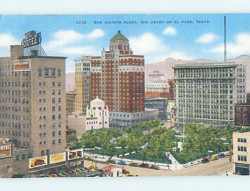 Unused Linen SAN JACINTO PLAZA El Paso Texas TX B1319 | eBay