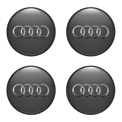 Audi Emblem Nabendeckel Silicone Aufkleber 4st. - Logo Felgendeckel ...