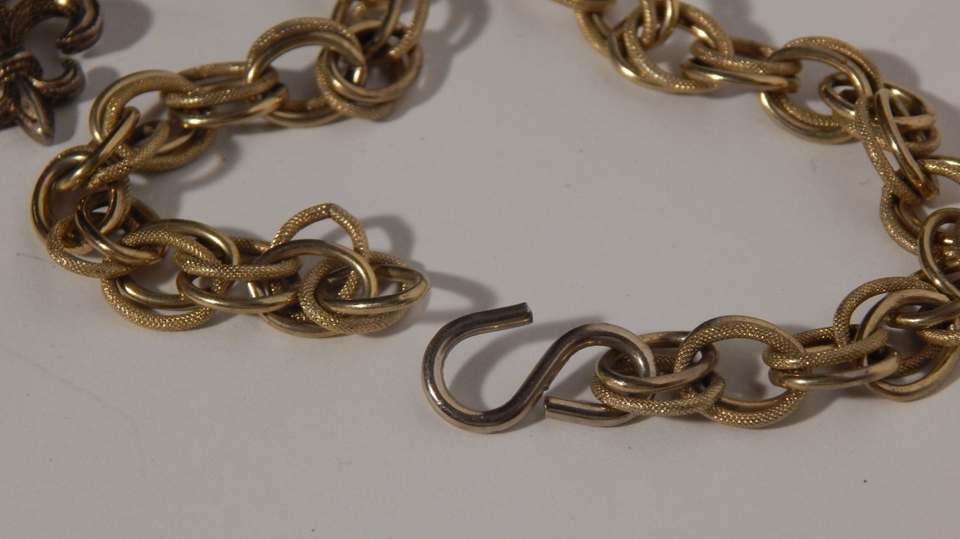 Vtg Steampunk Medal Gold Tone Necklace with Crown and Fleur-de-lis Red ...