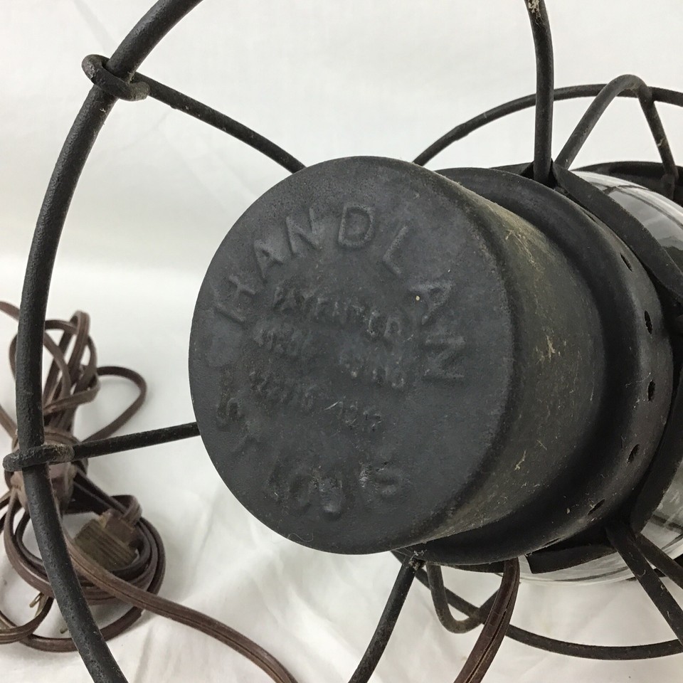 Antique Handlan Railroad Lantern St. Louis Electric Lamp Flickering ...