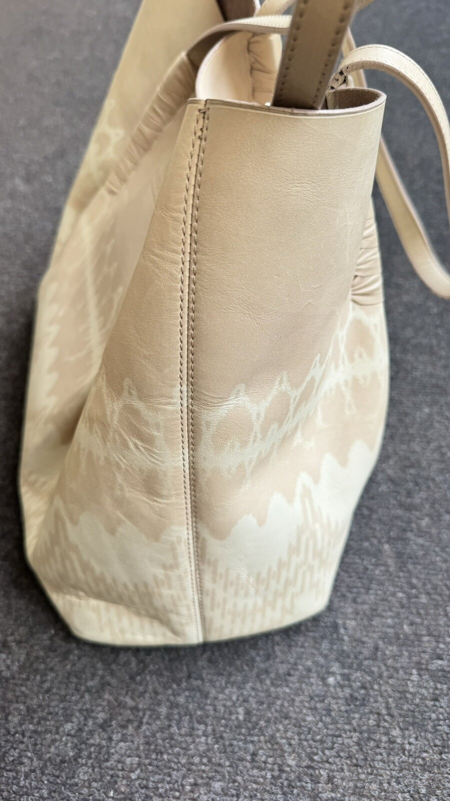 RARE NINA RICCI BAG/HANDBAG TOTE LOGO BEIGE/POWDER - Gem