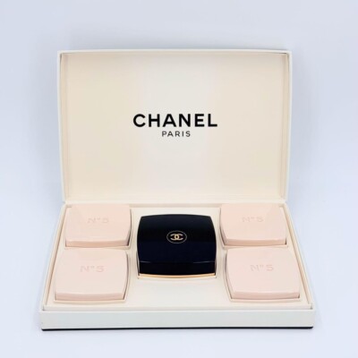 NEW SEALED!! CHANEL No 5 Perfumed Soaps 75 g x5 + Soap Case Set N°5 No ...