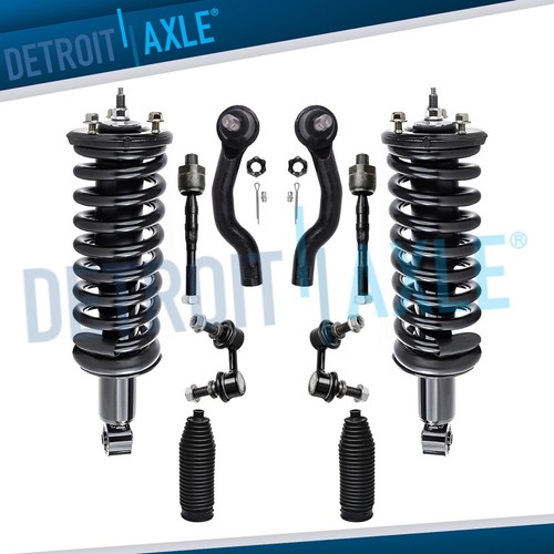 4WD Front Struts & Spring Sway Bars Tie Rods Boots for 2005-2019 Nissan ...