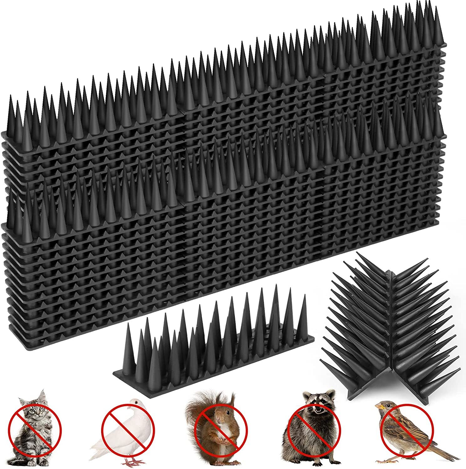 60x Bird Spikes Human Pigeon Cat Possum Mouse Pest Control Fence Wall ...