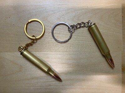 Real Bullet Keychain .223 Rem Brass w/ Gold or Silver Ring | eBay