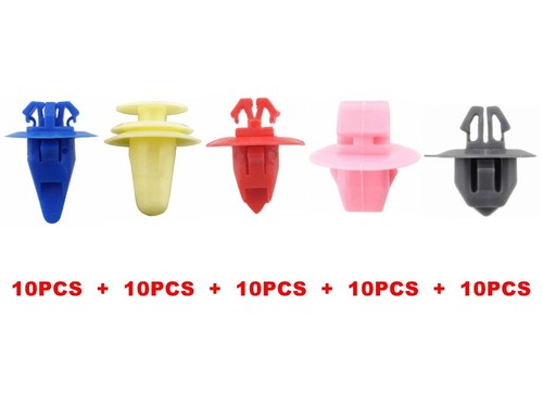 50 Pcs Clips Fender Rocker Panel Moulding Retainer Assortments For ...