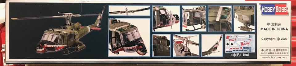 Hobby Boss UH-1 Huey B 1:18 Scale Helicopter Plastic Model Kit (81806 ...