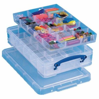Really Useful Box Plastic Storage 4 Litre with 2 x Hobby Dividers FREE ...