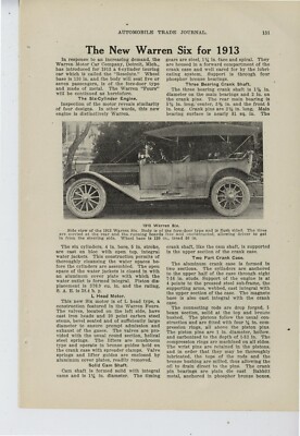1913 Warren Motor Car Co. Story & Pics: The Resolute - Six Model ...