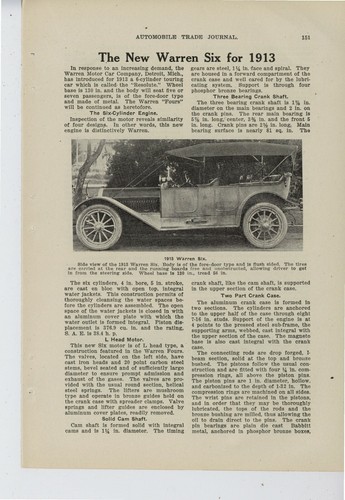 1913 Warren Motor Car Co. Story & Pics: The Resolute - Six Model ...