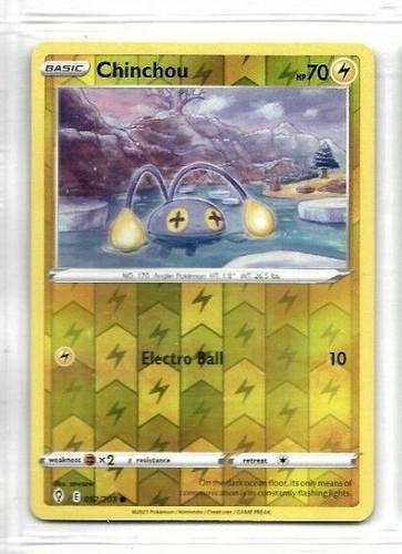 2021 Pokemon Chinchou Electro Ball Basic Card Holo 052/203 TCG | eBay