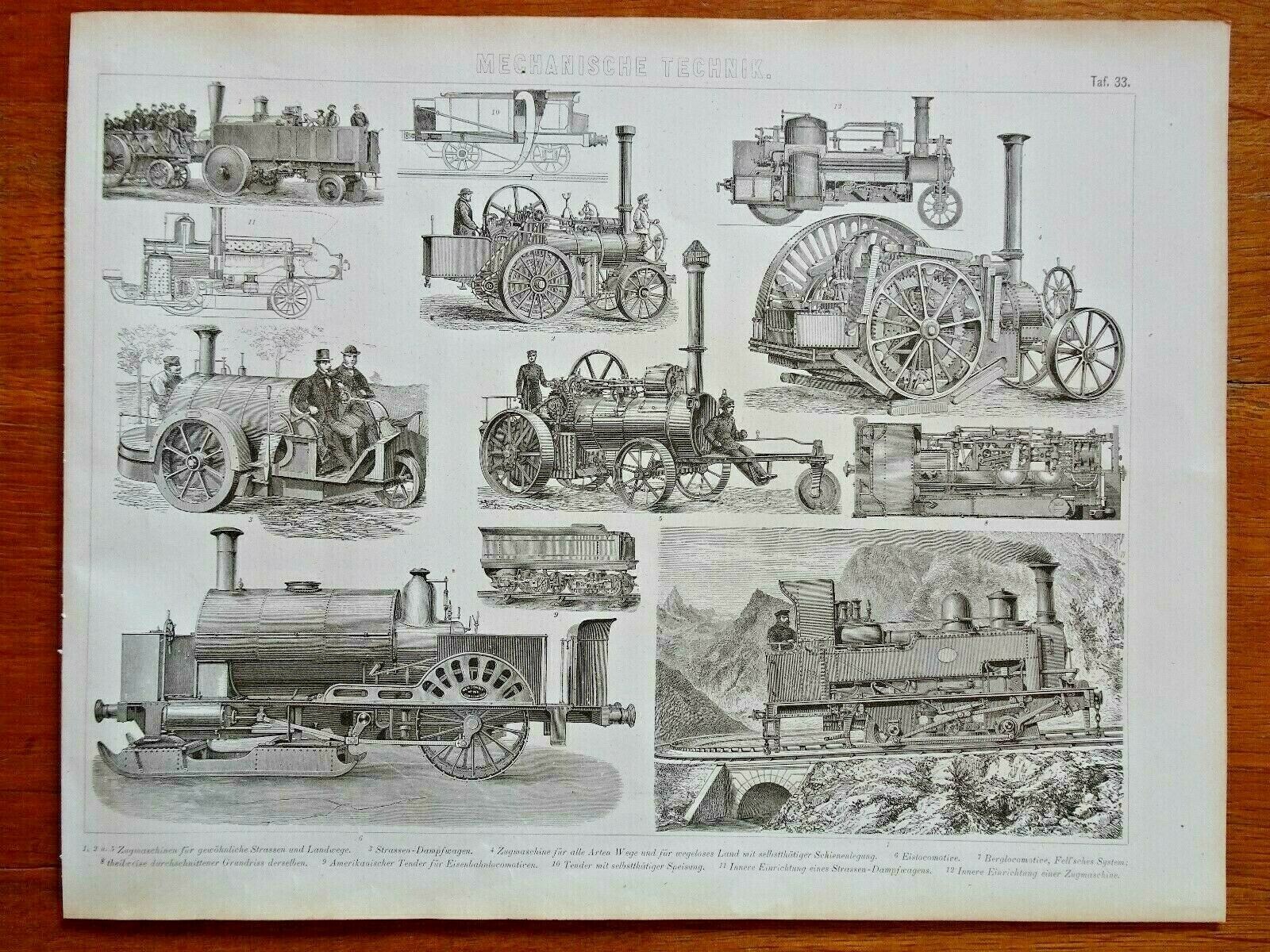 Mechanical Engineering, steam engines, locomotives.....antique ...