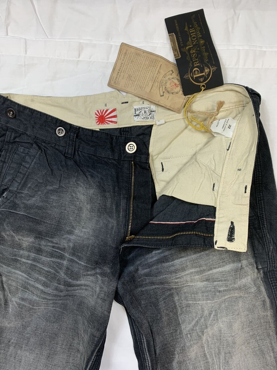 NEW PRPS NOIR Japanese Original Jeans Selvedge 32 (33) x 35 NEW PRPS NOIR Japanese Original Jeans Selvedge 32 (33) x 35