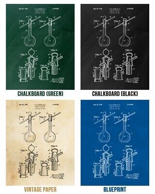 Chemical Wash Bottle Patent Canvas Print Chemistry Science Art Student ...