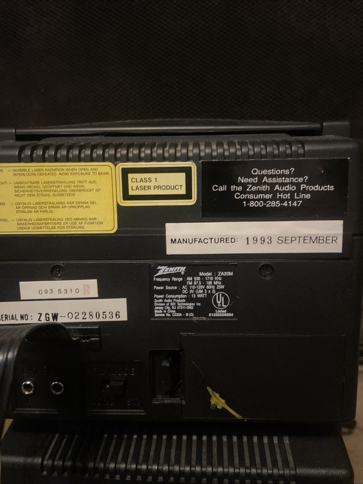 Vintage Zenith Micro Component System. Am/fm Cassette. Cd Player | eBay