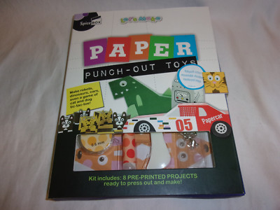 Spice Box Let's Make Paper Punch-Out Toys 8 Projects Craft Ages 8+ Toy ...